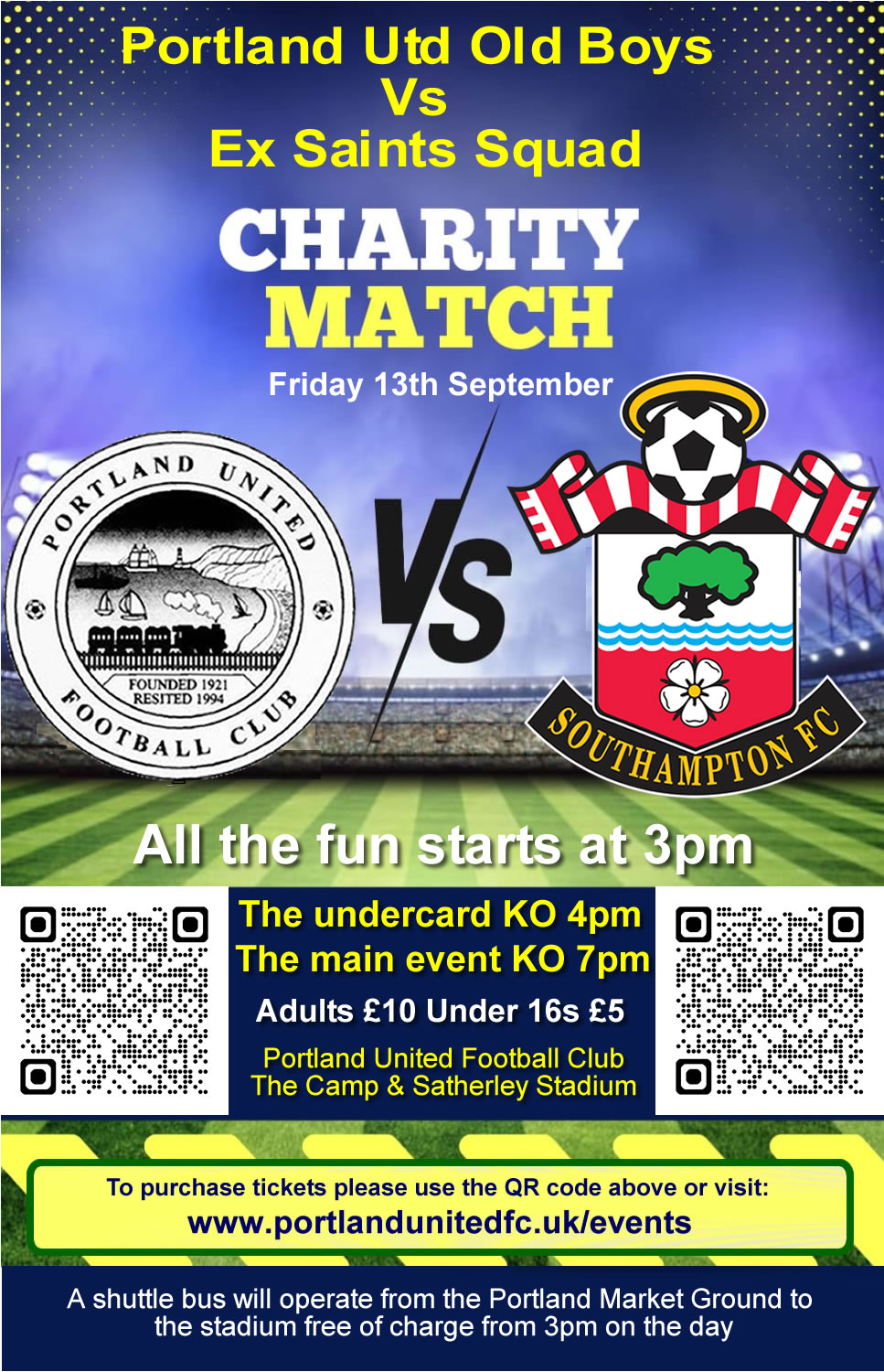 EX SAINTS 𝗖𝗛𝗔𝗥𝗜𝗧𝗬 𝗠𝗔𝗧𝗖𝗛 𝗨𝗣𝗗𝗔𝗧𝗘 - Portland United Football Club